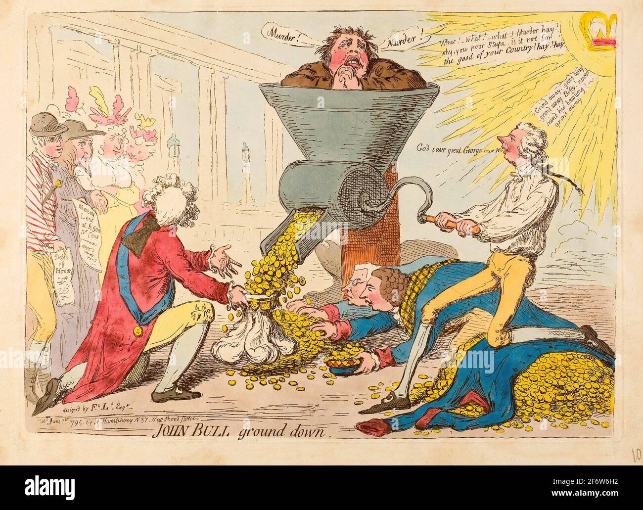 Gillray john bull ground down hi-res stock photography and images - Alamy