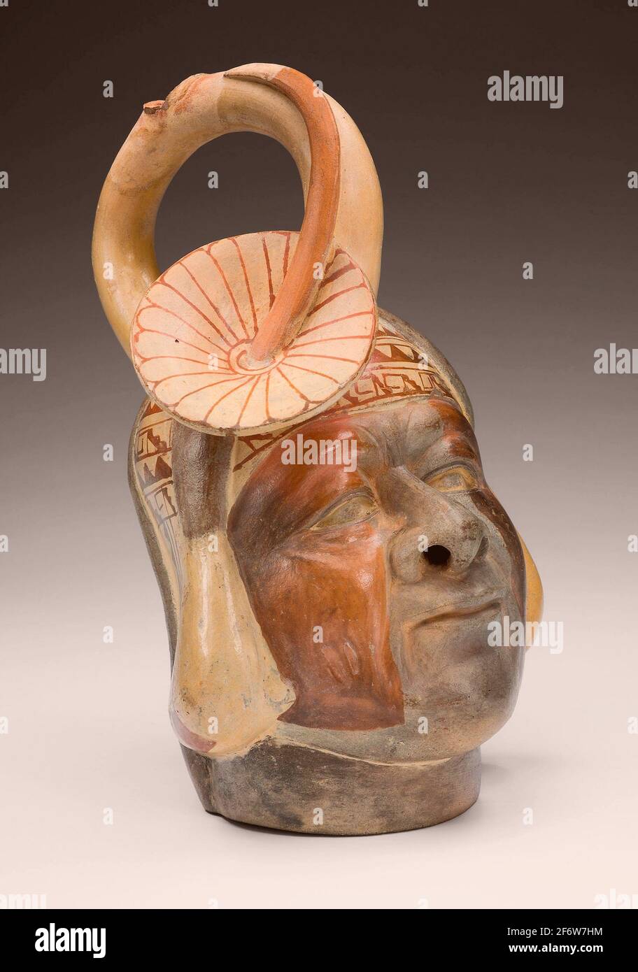 Ceramic Vessel Portrait Vessel Moche High Resolution Stock Photography ...