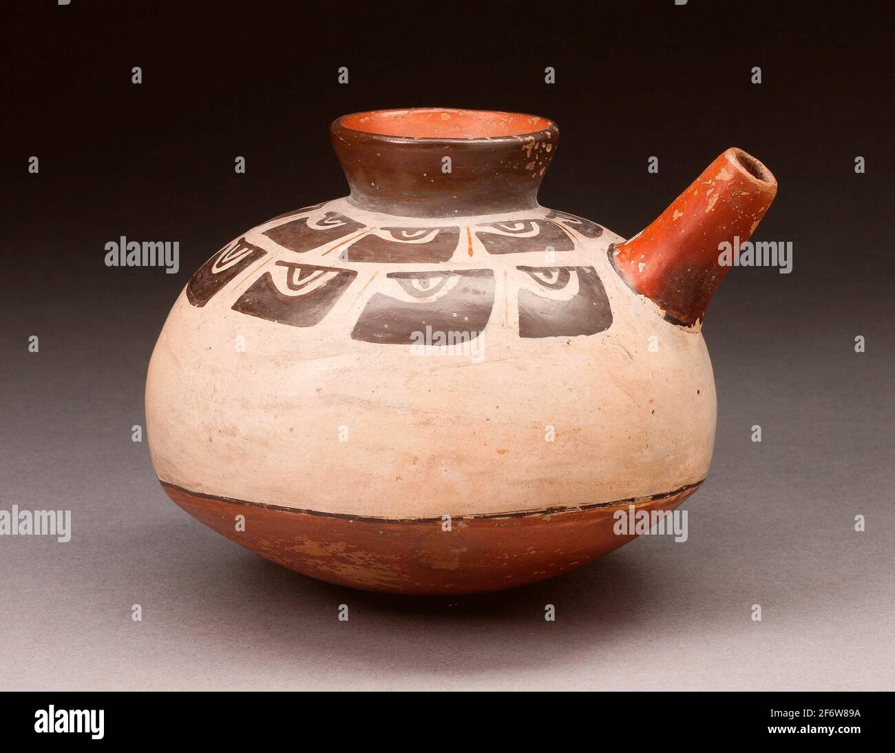 Author: Nazca. Spouted Jar with Repeated Abstract Motif - 180 B.C./A.D ...