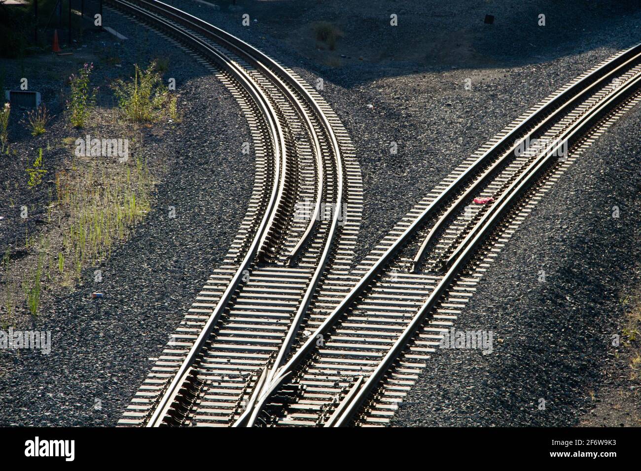 Railroad track switch usa hi-res stock photography and images - Alamy