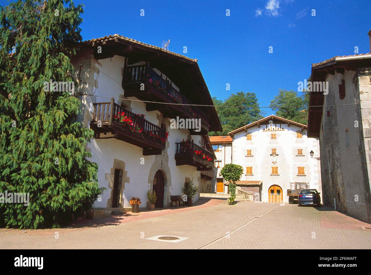 Traditional architecture. Lecumberri, Navarra, Spain Stock Photo - Alamy