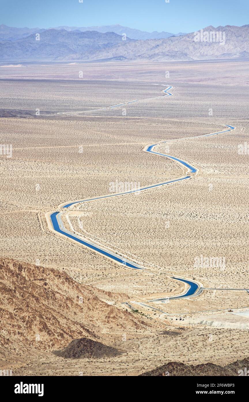 the Colorado Aqueduct flows through the Mojave Desert to the Coxcomb ...