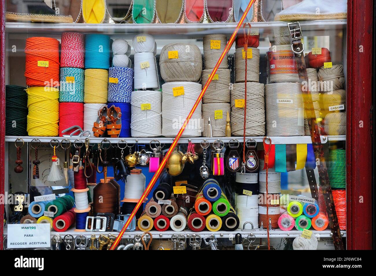 Showcase of traditional commerce. Madrid. Spain Stock Photo - Alamy