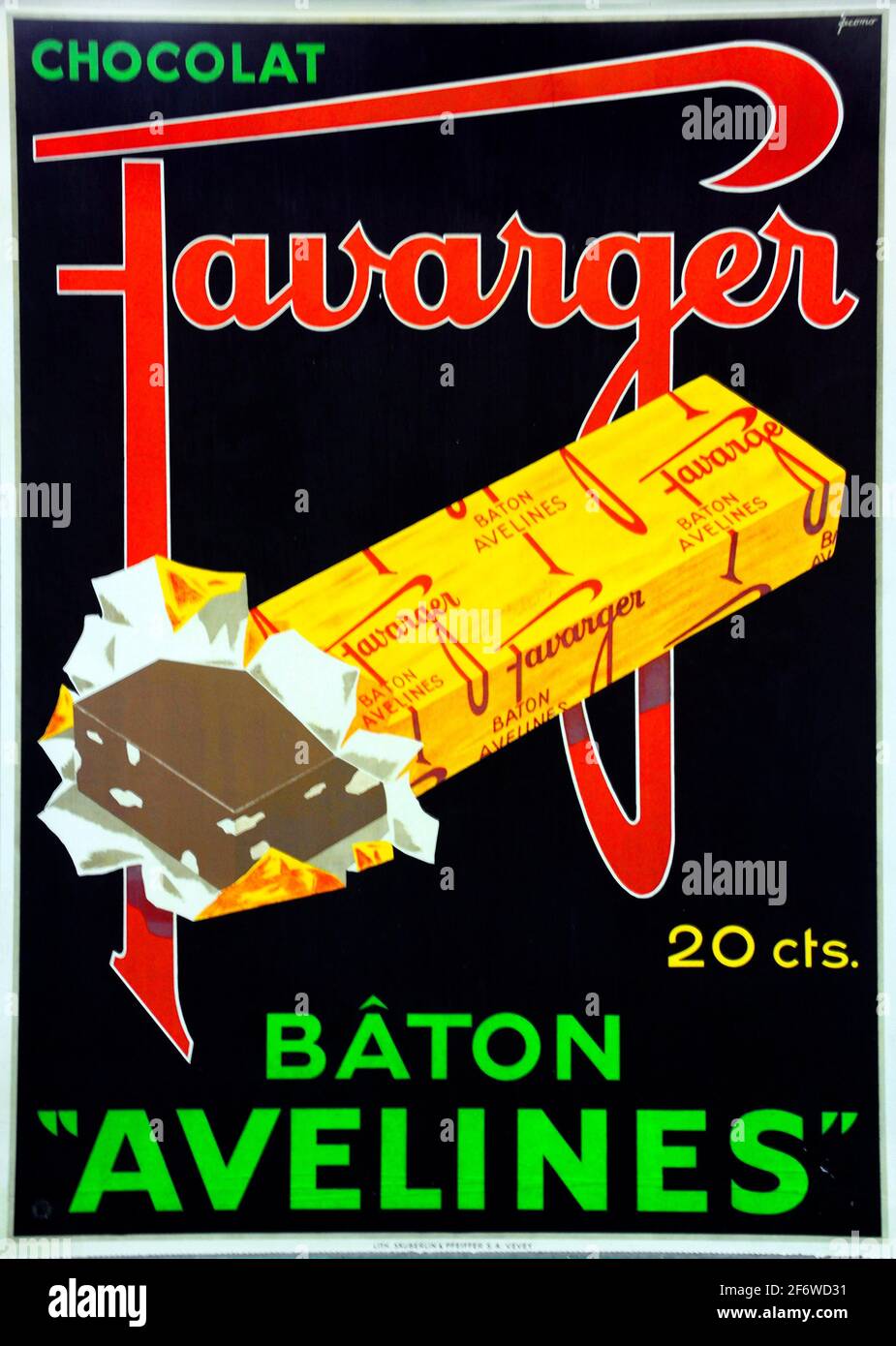 Vintage swiss chocolate poster hi-res stock photography and images - Alamy