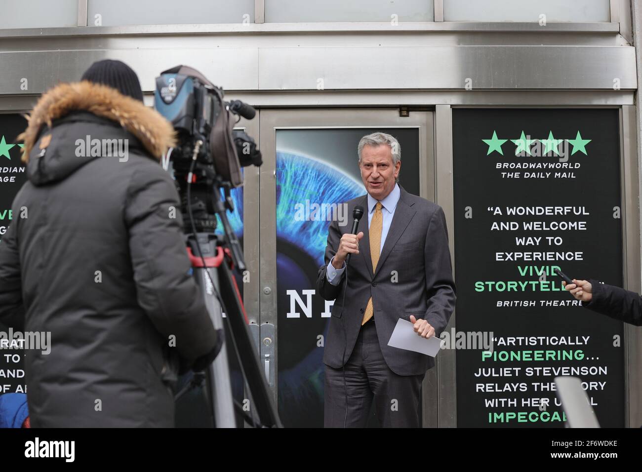 Daryl Roth Theatre, New York, USA, April 02, 2021 - Mayor Bill de ...