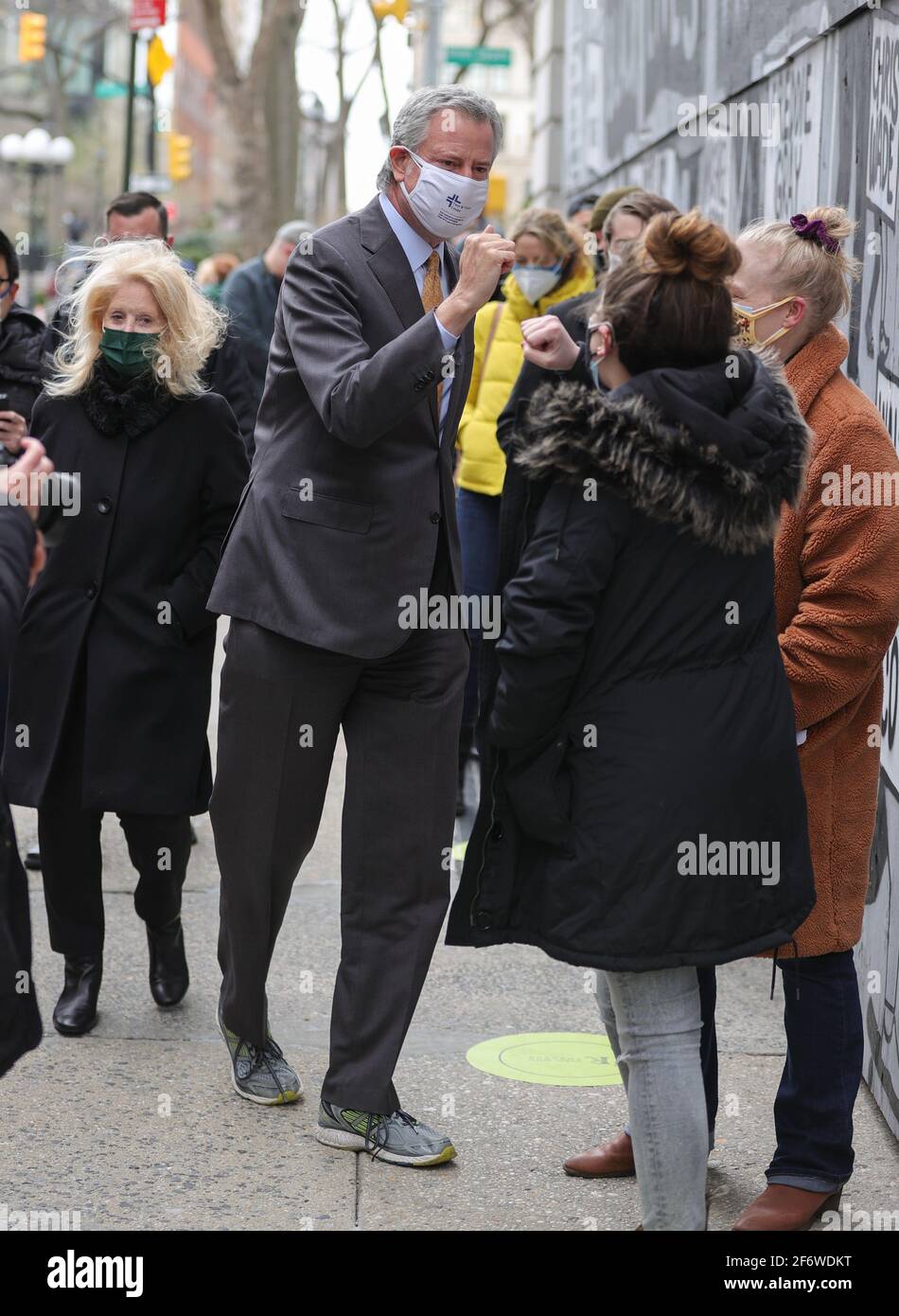 Daryl Roth Theatre, New York, USA, April 02, 2021 - Mayor Bill de ...