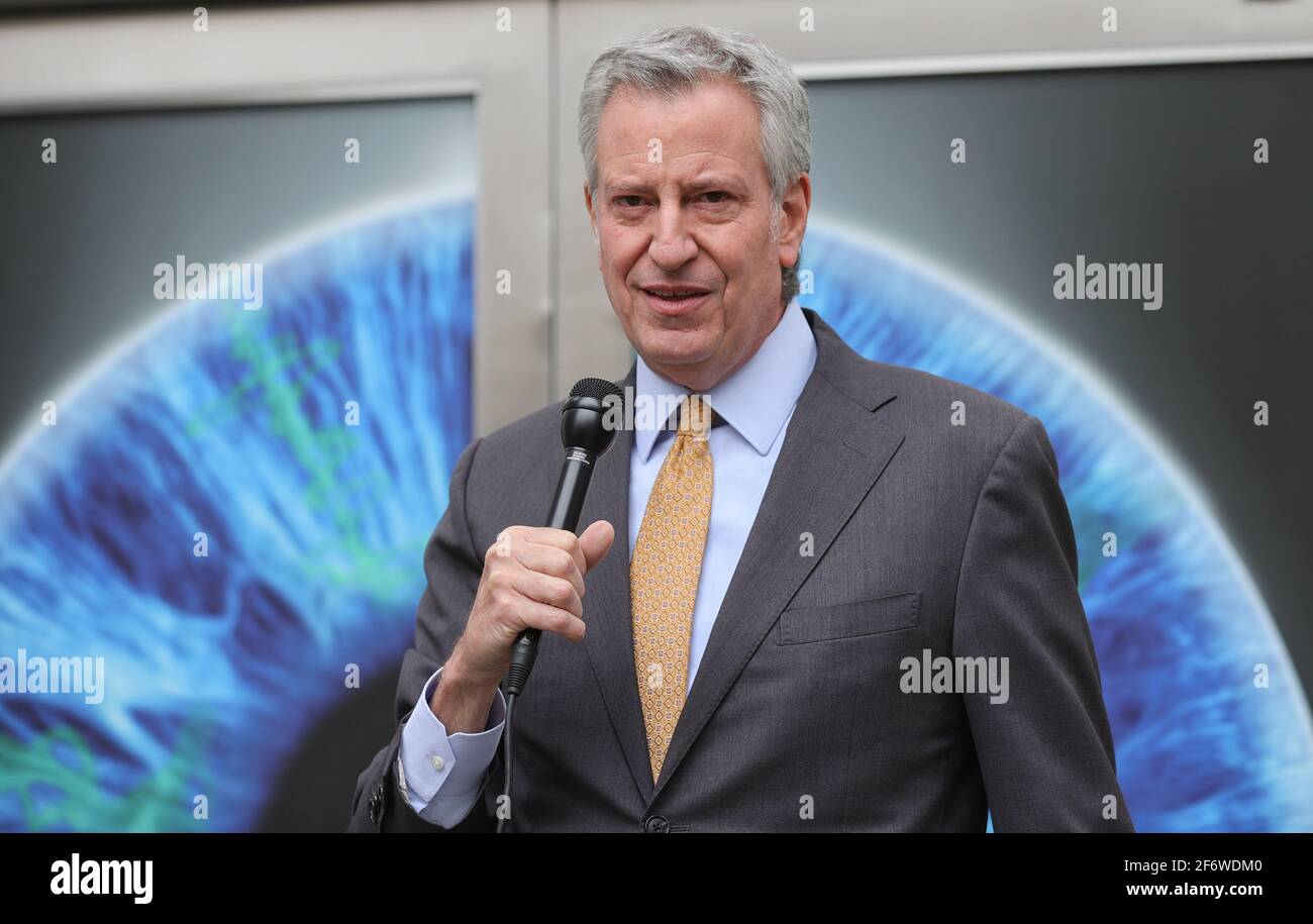 Daryl Roth Theatre, New York, USA, April 02, 2021 - Mayor Bill de ...