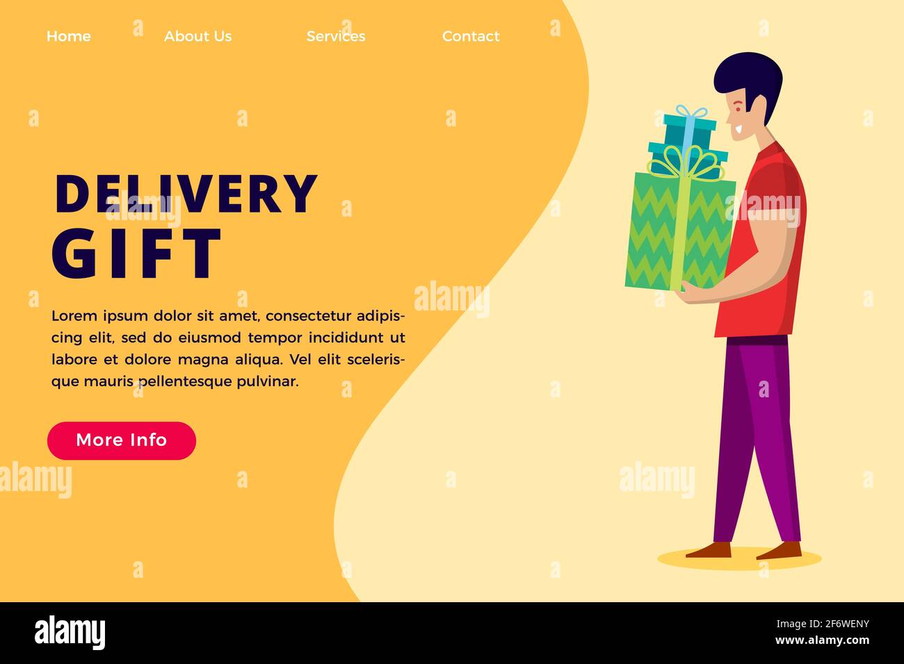 delivery gift service concept vector illustration Stock Vector Image ...