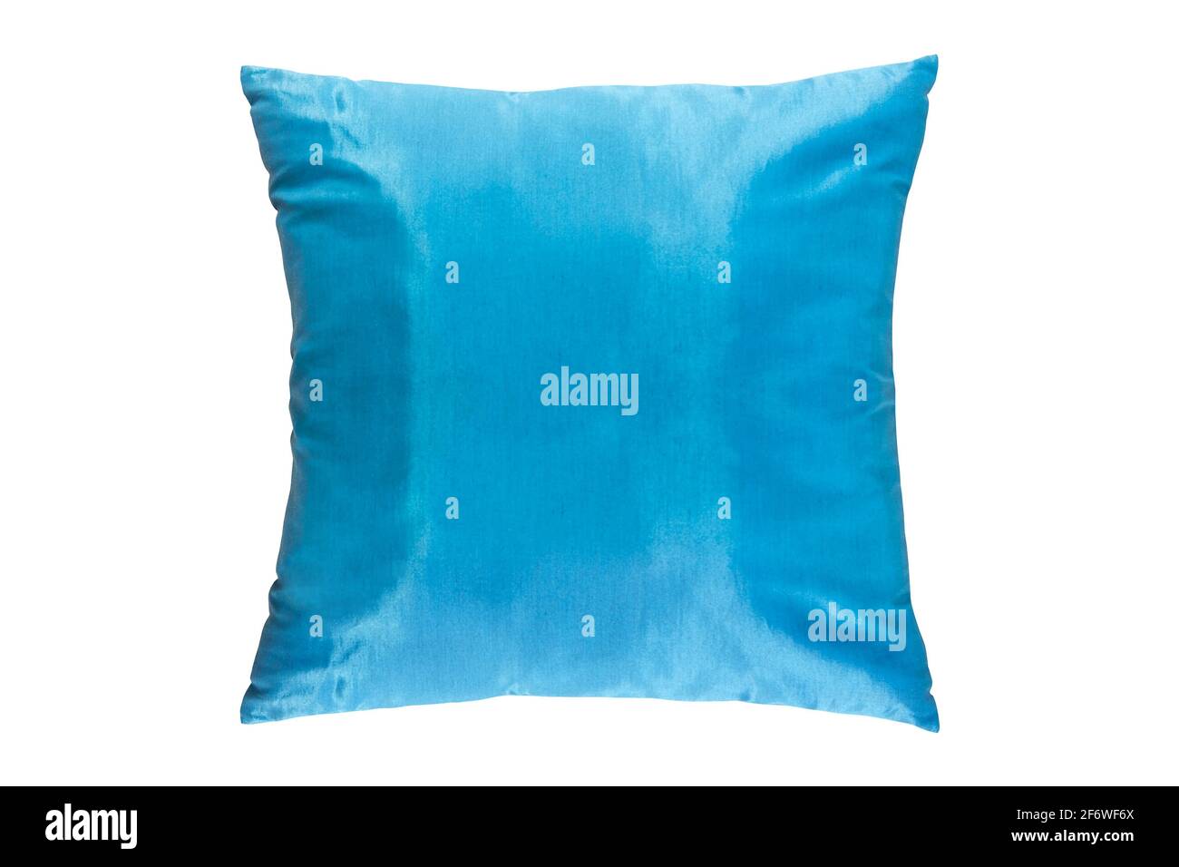 Cyan pillow isolated on white background. Work with clipping path Stock ...