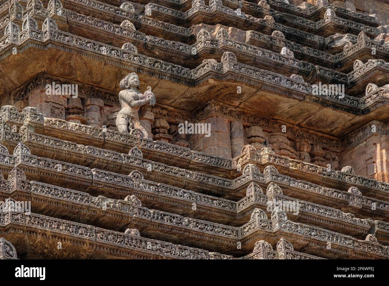 Detail of the Sun Temple was built in the 13th century and designed as ...