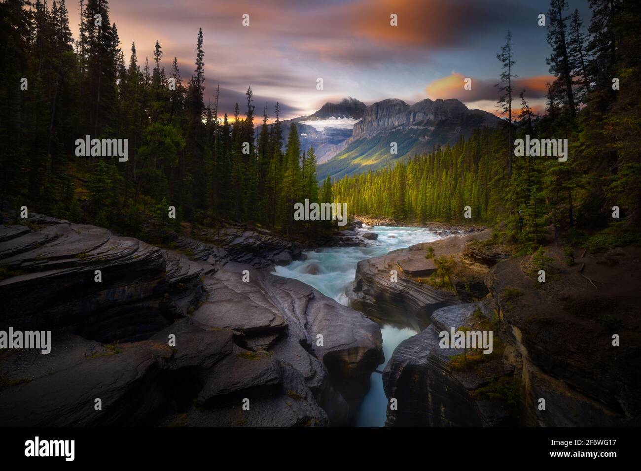 Mistaya Canyon is a canyon in the western part of the Canadian province ...