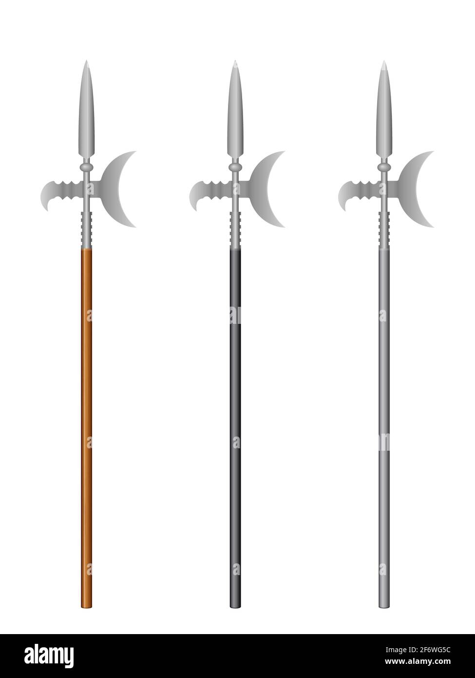 Halberd set on a white background. Vector illustration Stock Photo - Alamy