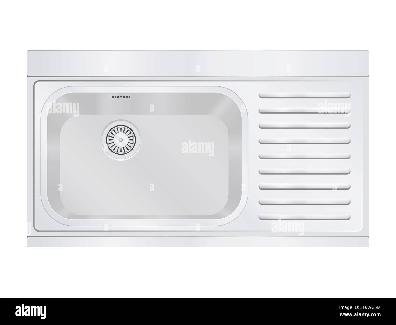 Kitchen sink on a white background. Vector illustration Stock Photo - Alamy