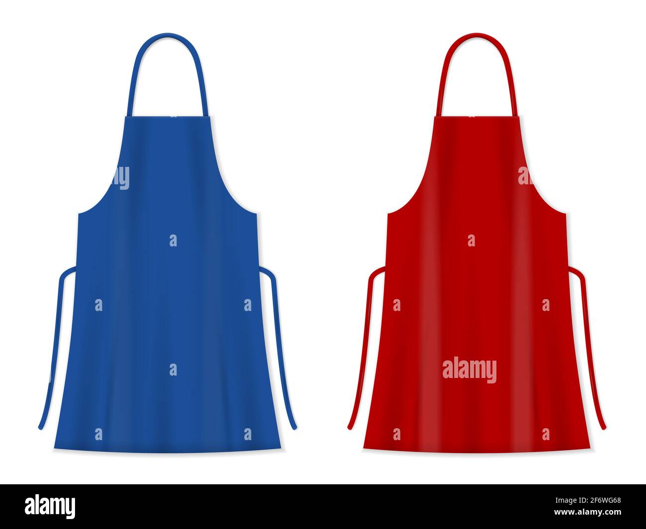 Kitchen apron set on a white background. Vector illustration Stock ...