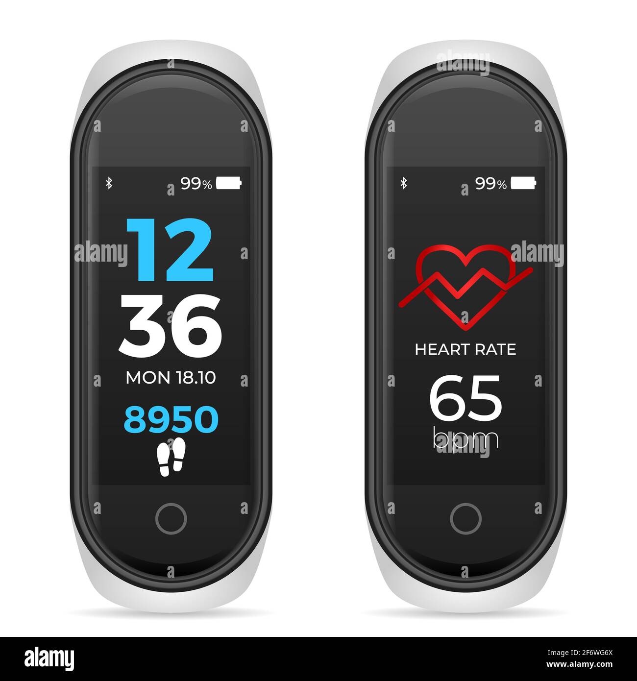 Smart band on a white background. Vector illustration Stock Photo - Alamy