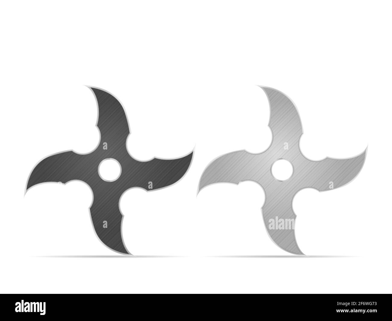 Shuriken set on a white background. Vector illustration Stock Photo - Alamy