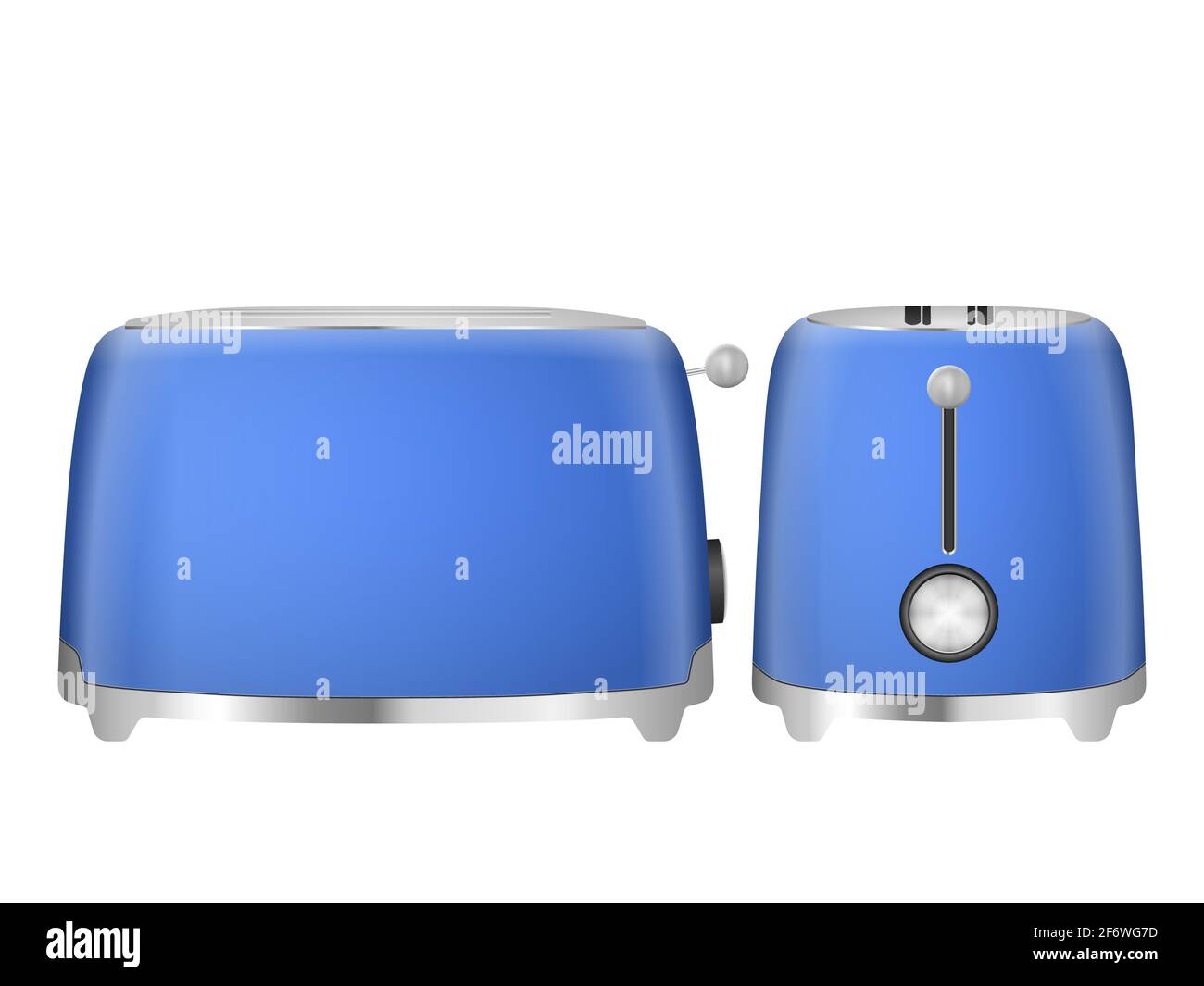 Toaster set on a white background. Vector illustration Stock Photo - Alamy