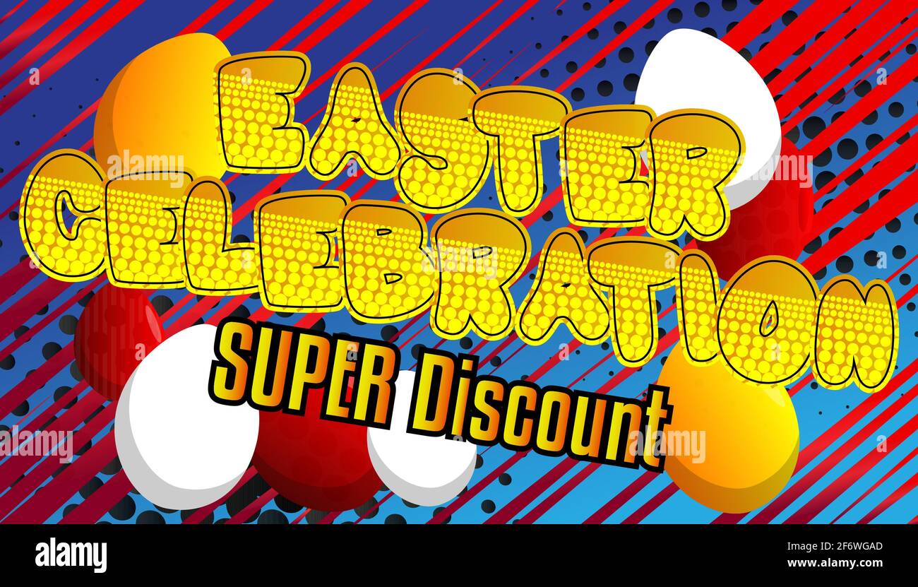 Super easter invitation comic hi-res stock photography and images - Alamy