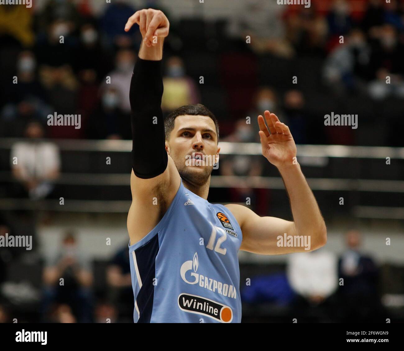Billy Baron (12) of Zenit in action during the 2020/2021 Turkish ...