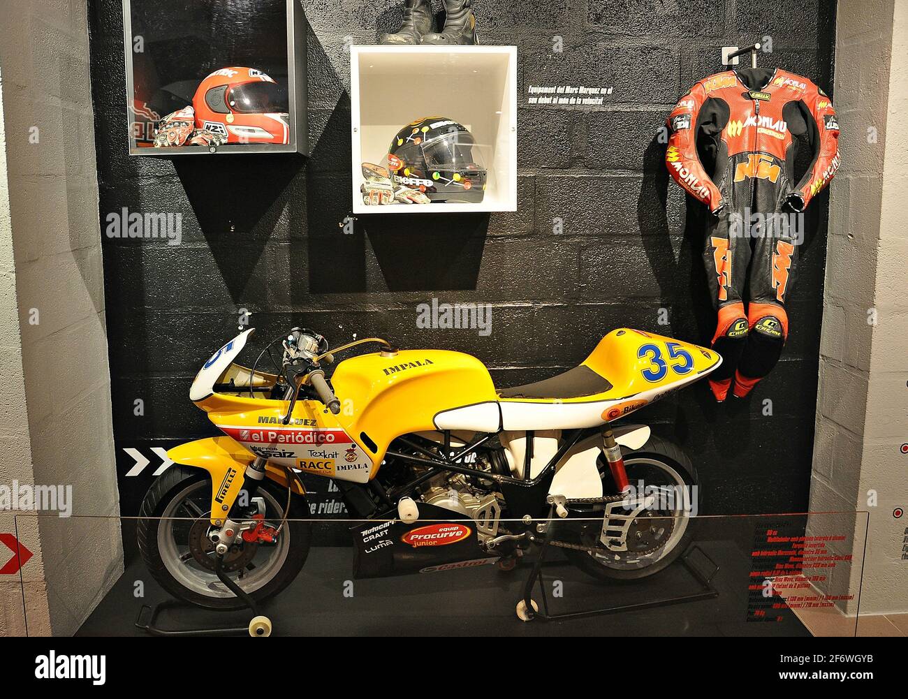 Exhibition I'M 93 by Marc Marquez at the Cervera-Catalunya regional ...