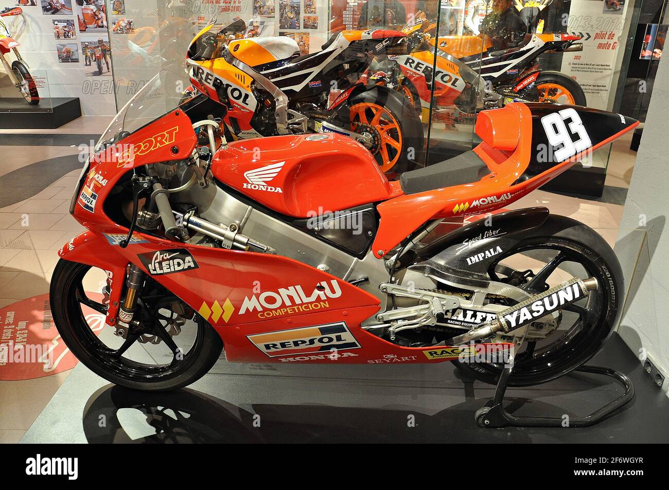 Exhibition I'M 93 by Marc Marquez at the Cervera-Catalunya regional ...