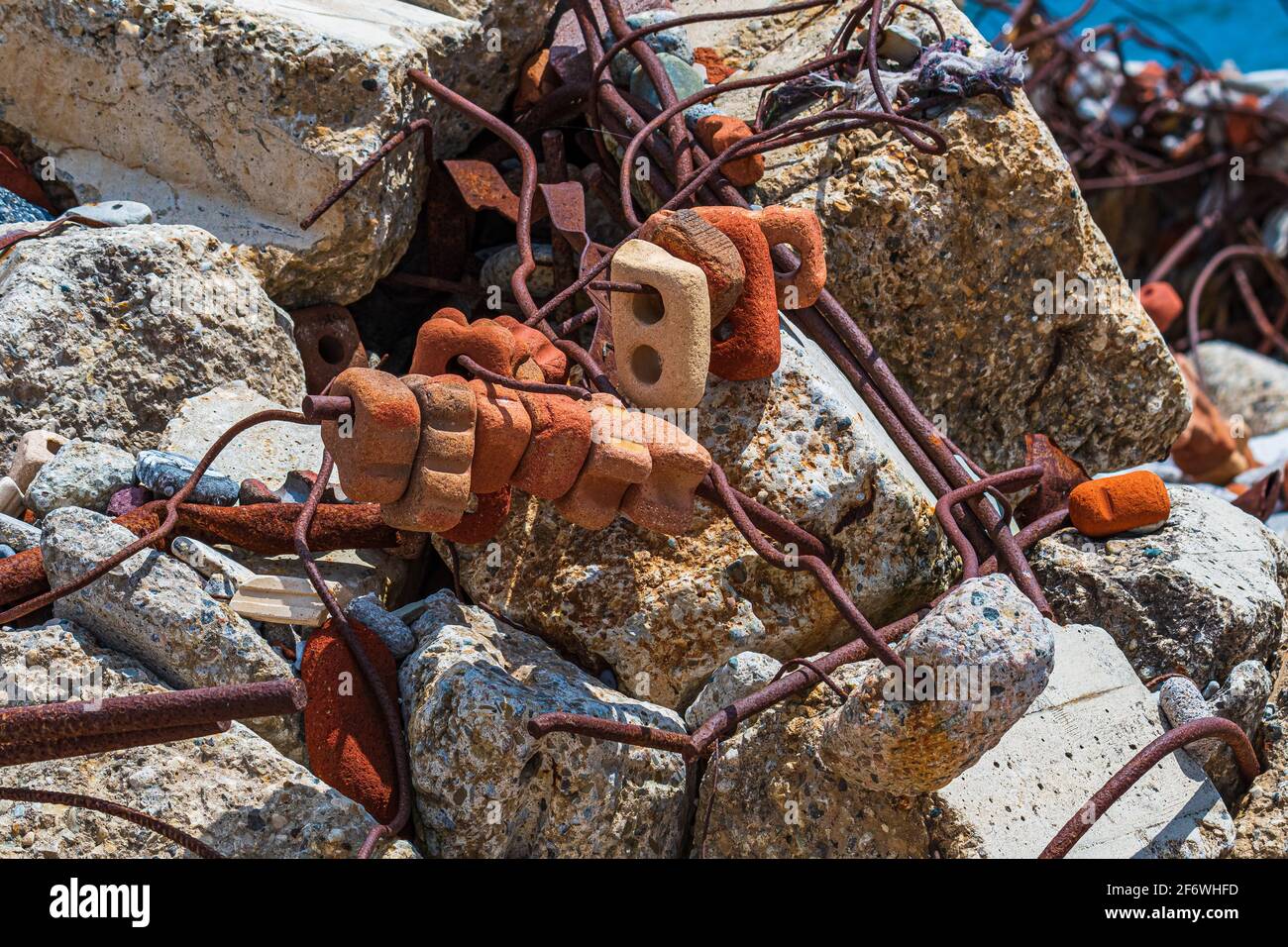 Colorful construction rubble Stock Photo - Alamy