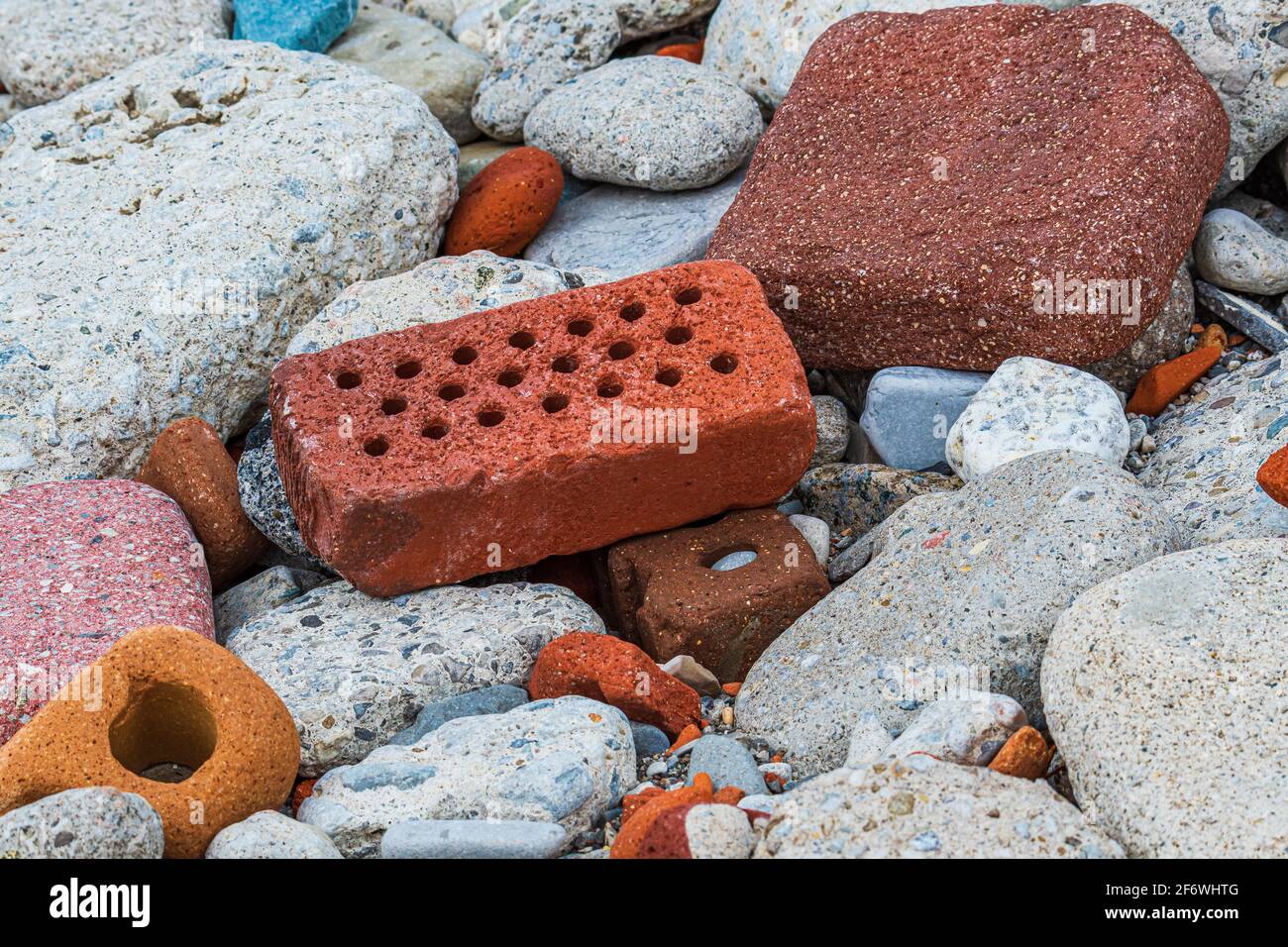 Colorful construction rubble Stock Photo - Alamy