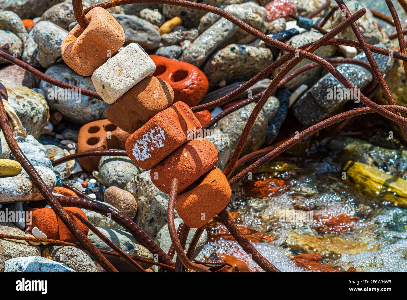 Colorful construction rubble Stock Photo - Alamy