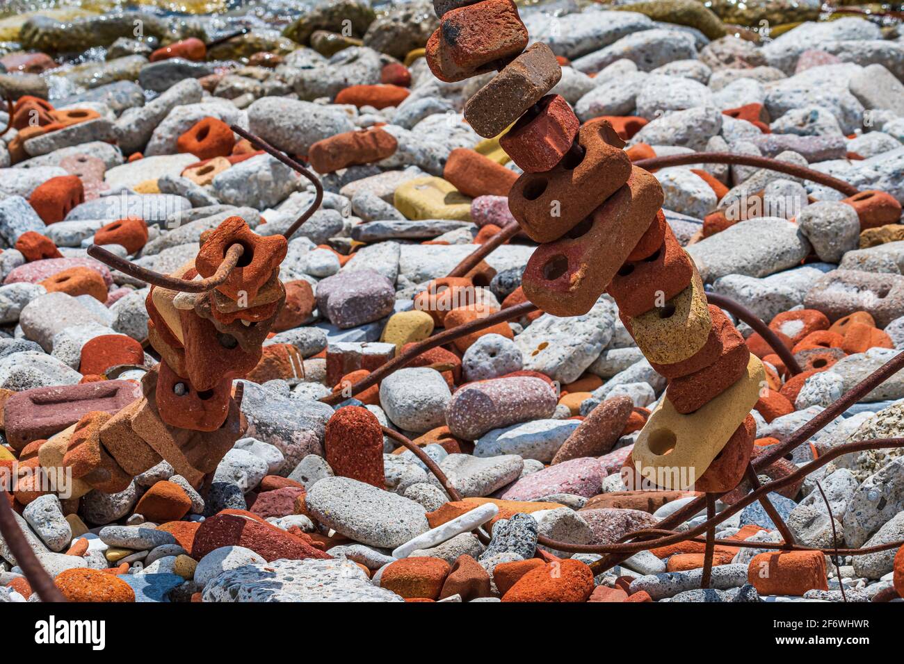 Colorful construction rubble Stock Photo - Alamy