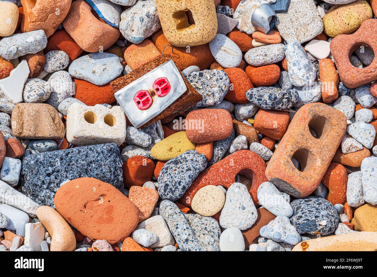 Colorful construction rubble Stock Photo - Alamy