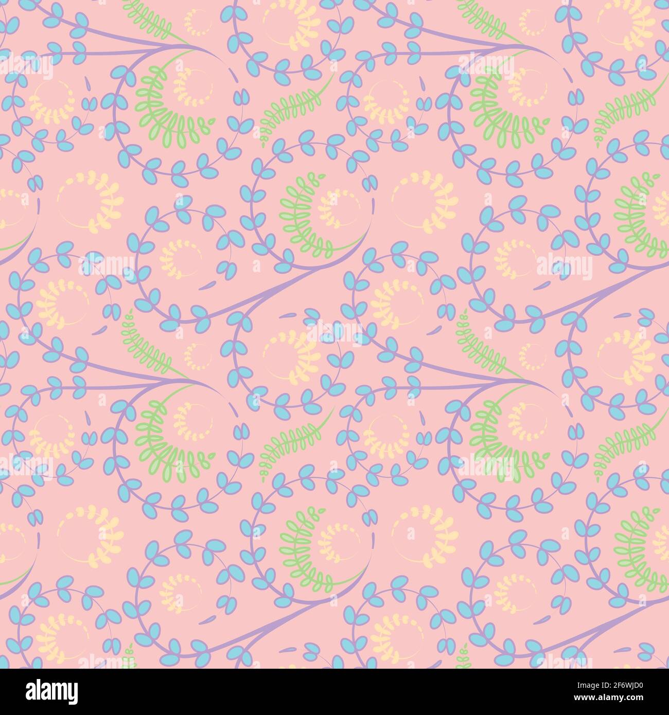 Seamless texture, pattern on a square background - flowers and leaves ...