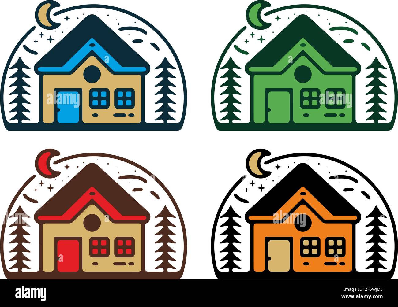 House building renovation line Cut Out Stock Images & Pictures - Alamy