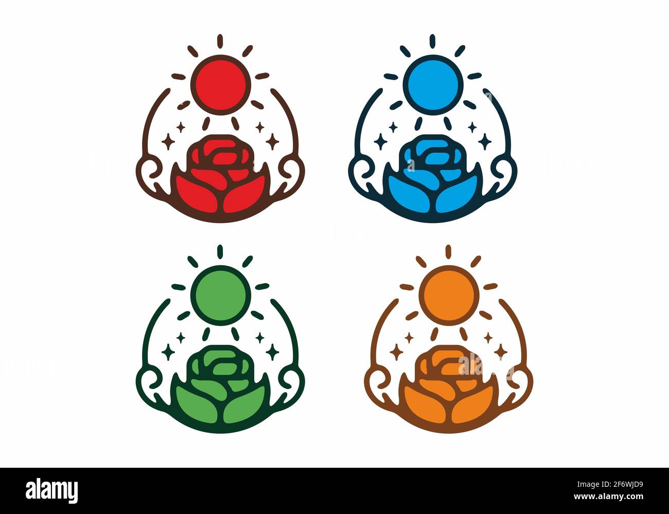 Sun compass rose Stock Vector Images - Alamy