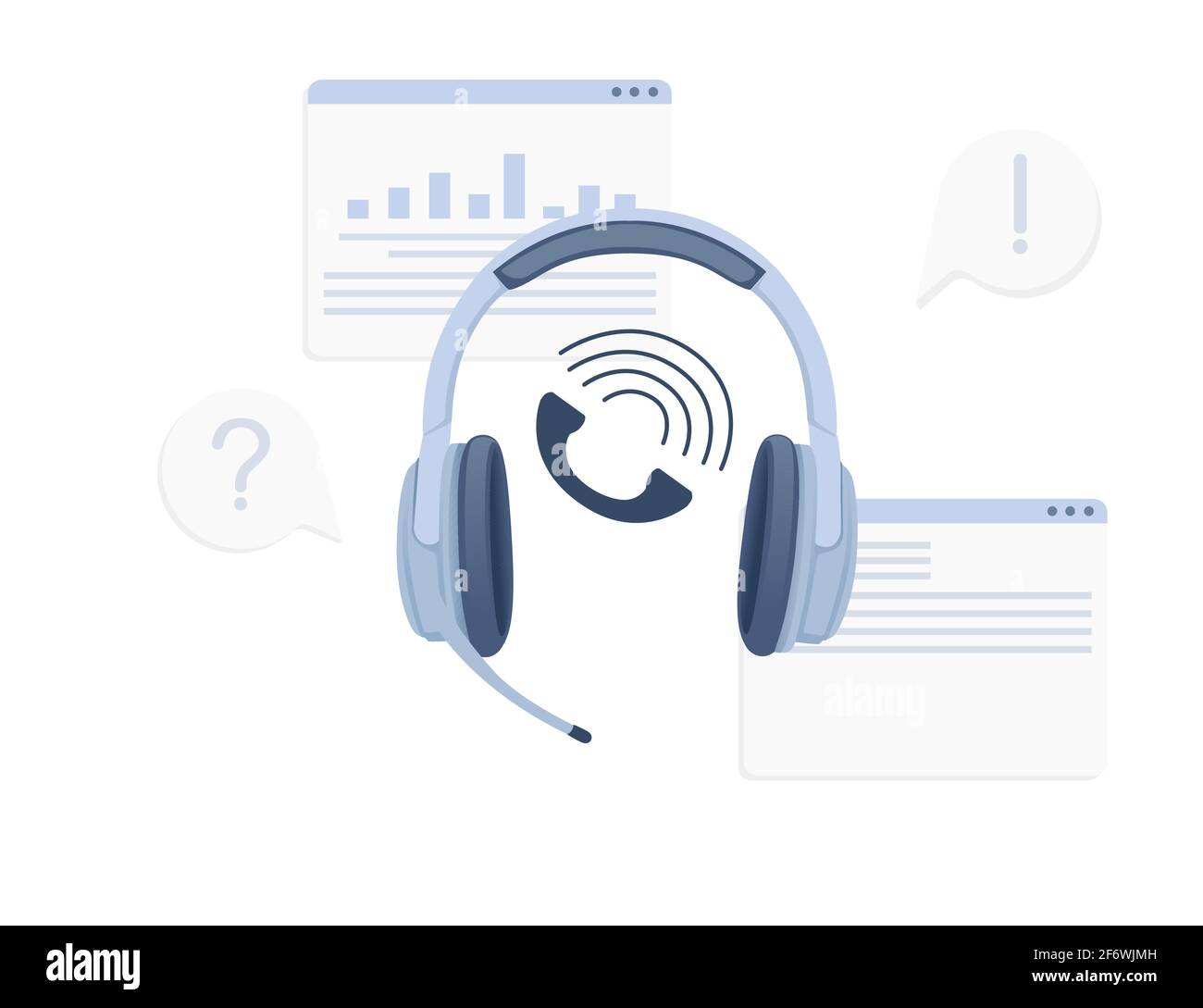 Call center service icon with phone handset vector illustration on ...