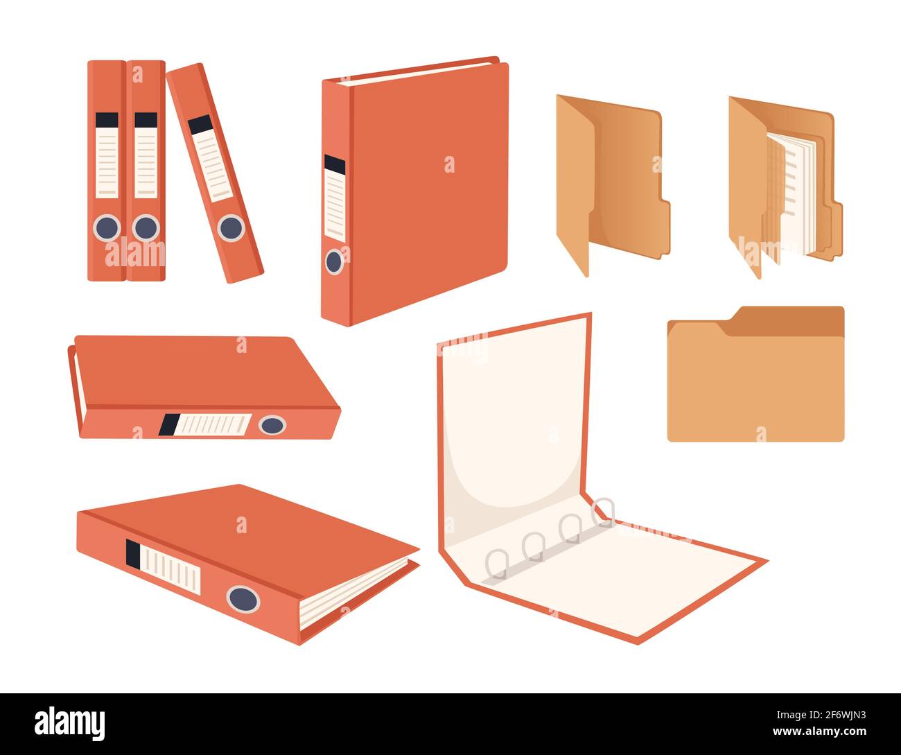 Red color office supplies hard cardboard folders with iron rings office ...