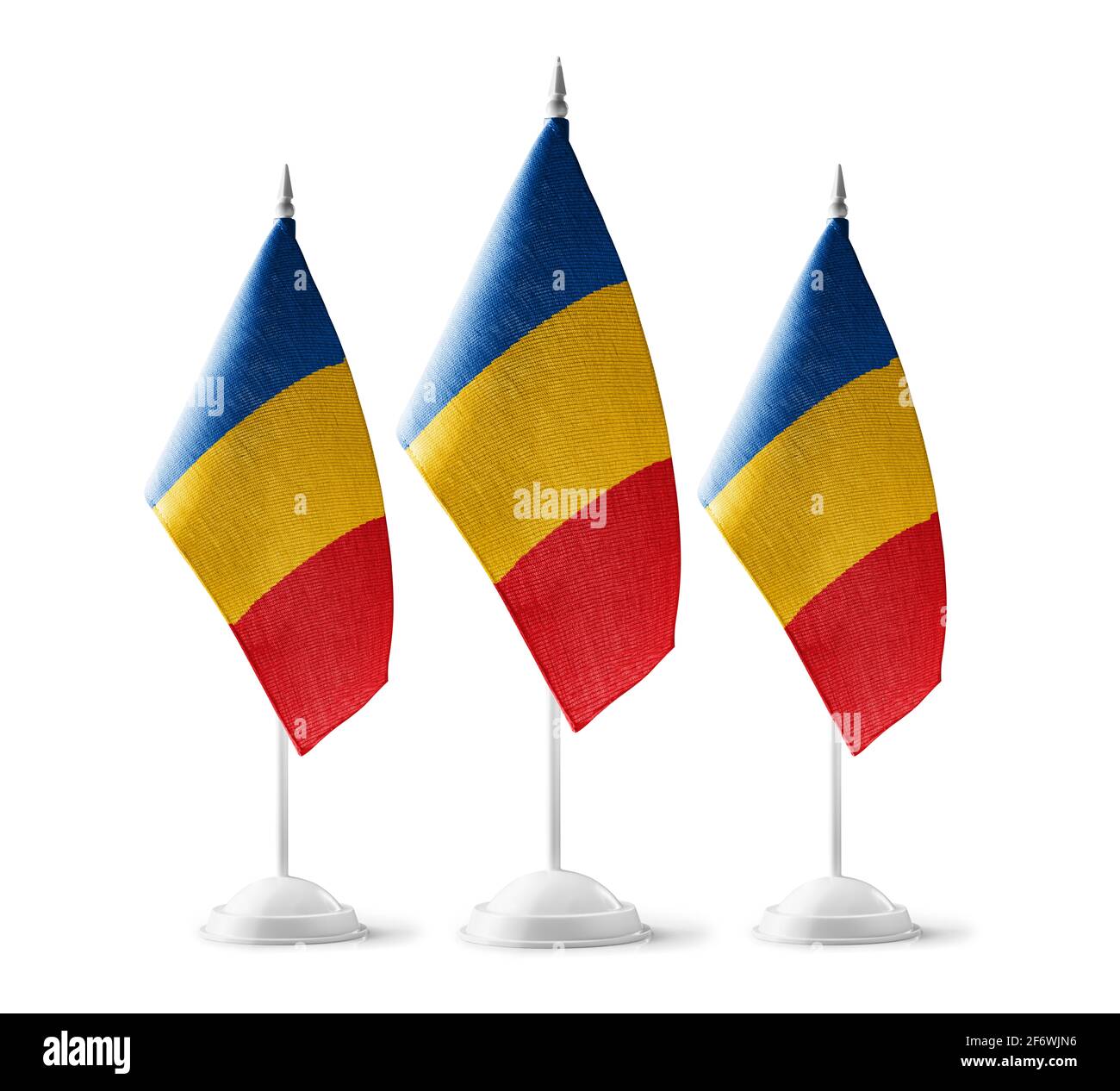 Small national flags of the Chad on a white background Stock Photo - Alamy