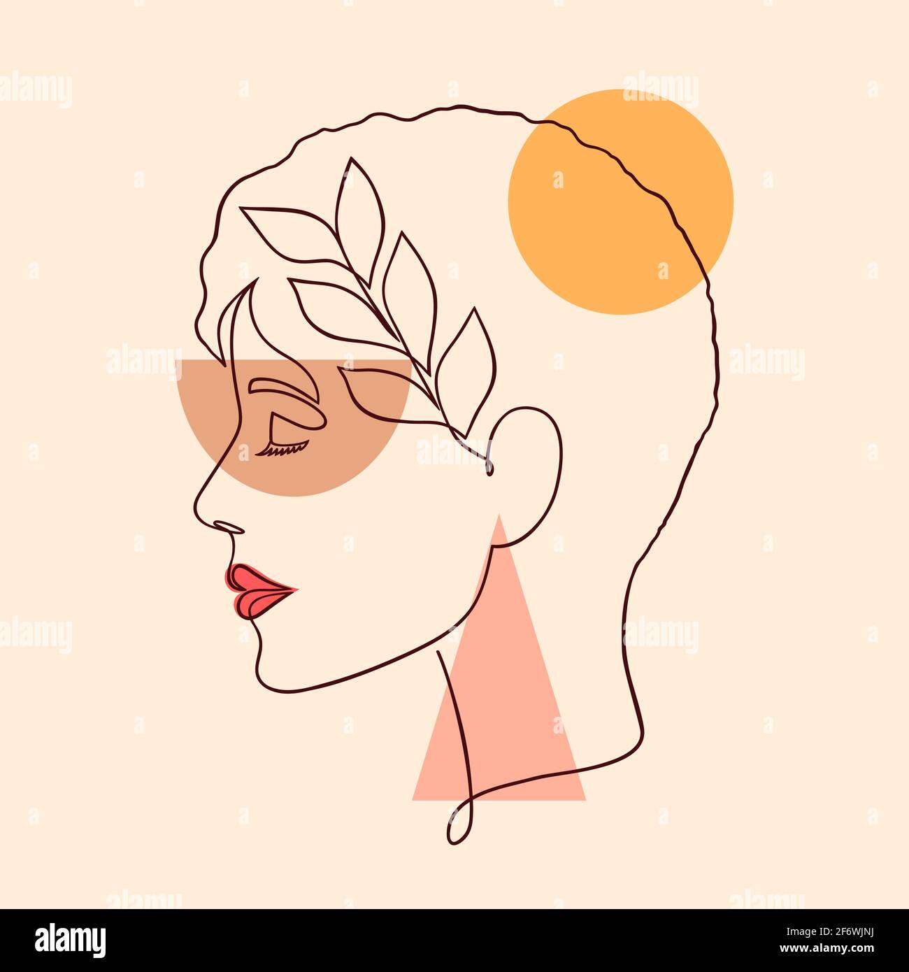 minimal woman face Stock Vector Image & Art - Alamy