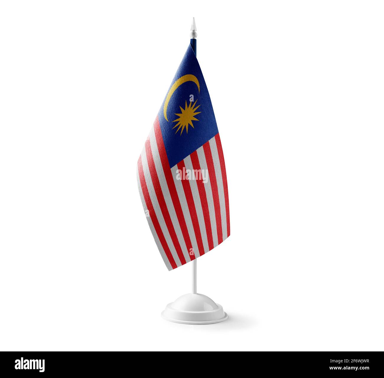 Small national flag of the Malaysia on a white background Stock Photo ...