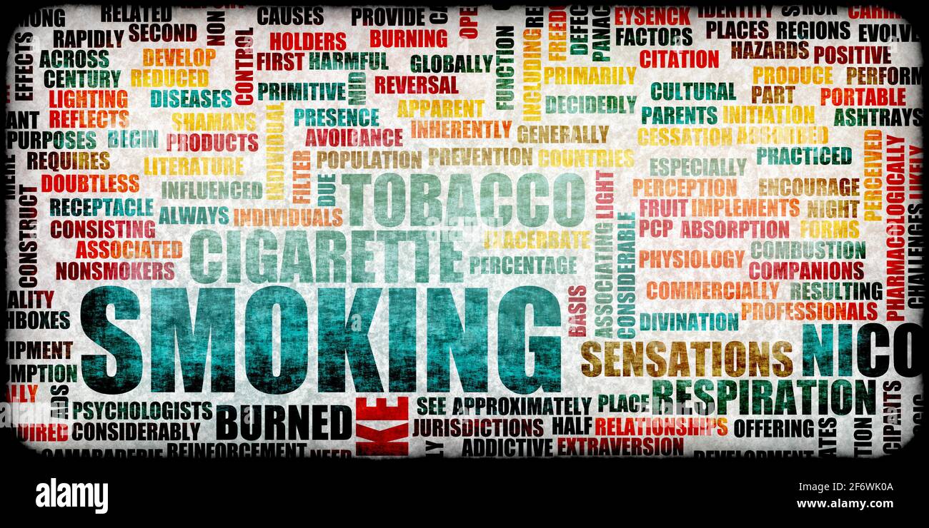 Smoking and Stop Someone from Being a Smoker Stock Photo - Alamy