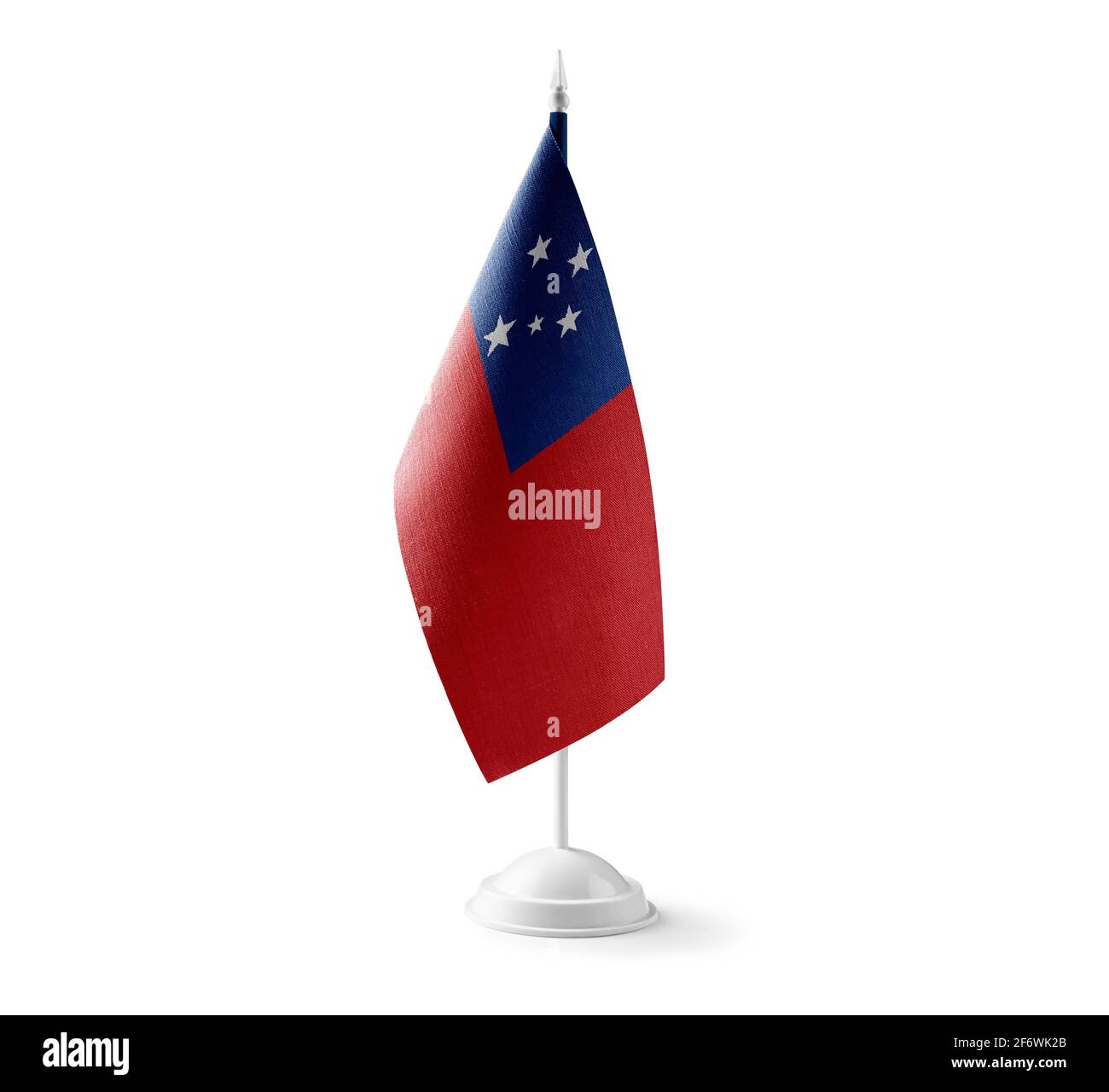 Small national flag of the Samoa on a white background Stock Photo - Alamy