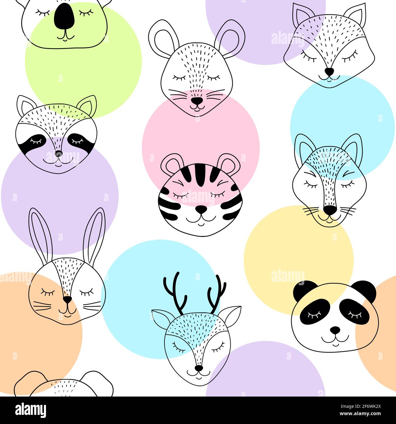 Cute cartoon mouse seamless Cut Out Stock Images & Pictures - Alamy