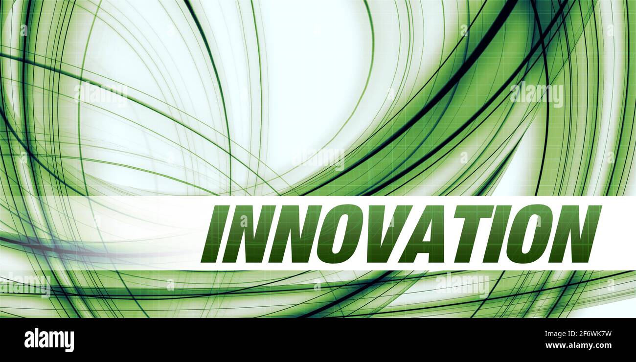 Innovation Concept on Green Abstract Background Stock Photo - Alamy