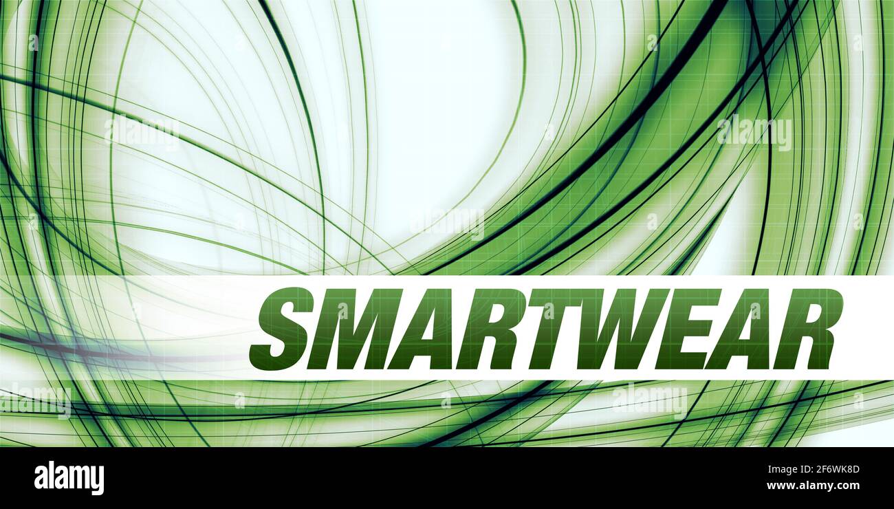 Smartwear Concept on Green Abstract Background Stock Photo - Alamy