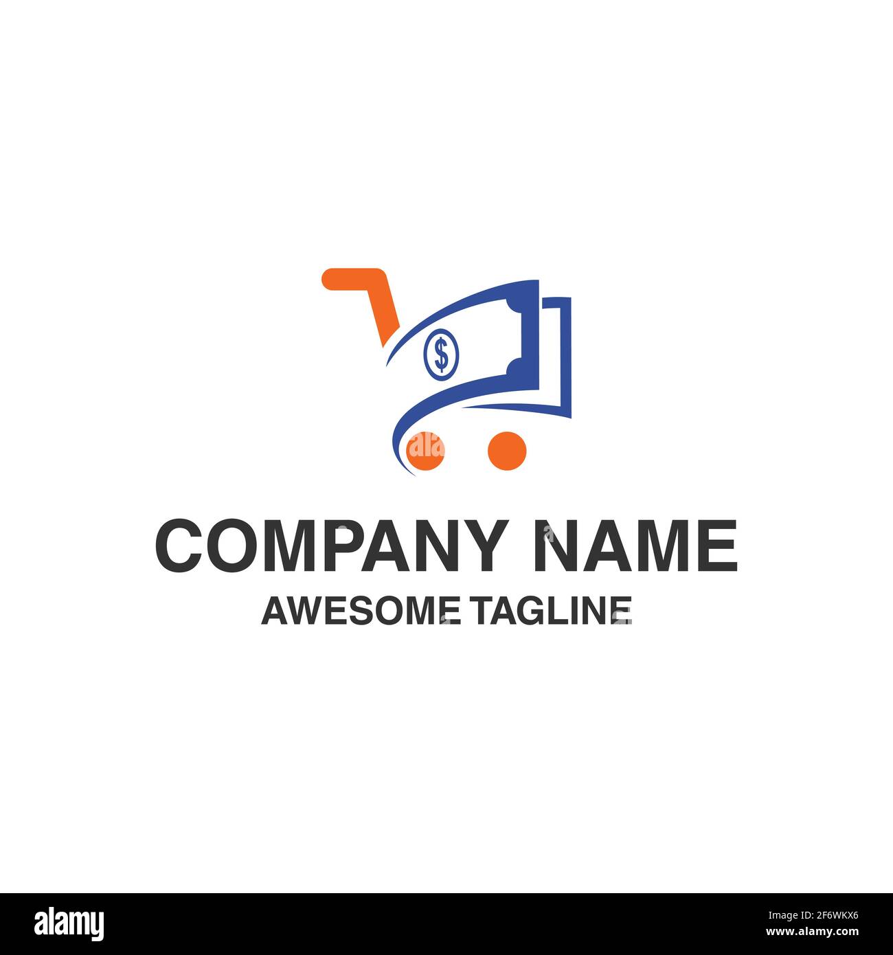 shopping money logo. financial shop icon. vector logo template ready ...