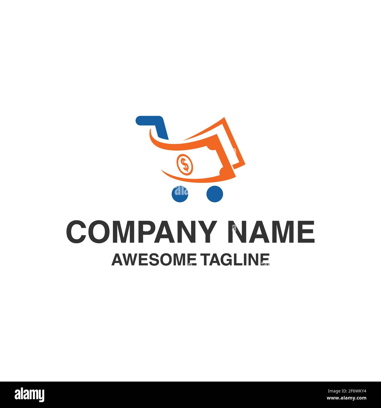 shopping money logo. financial shop icon. vector logo template ready ...