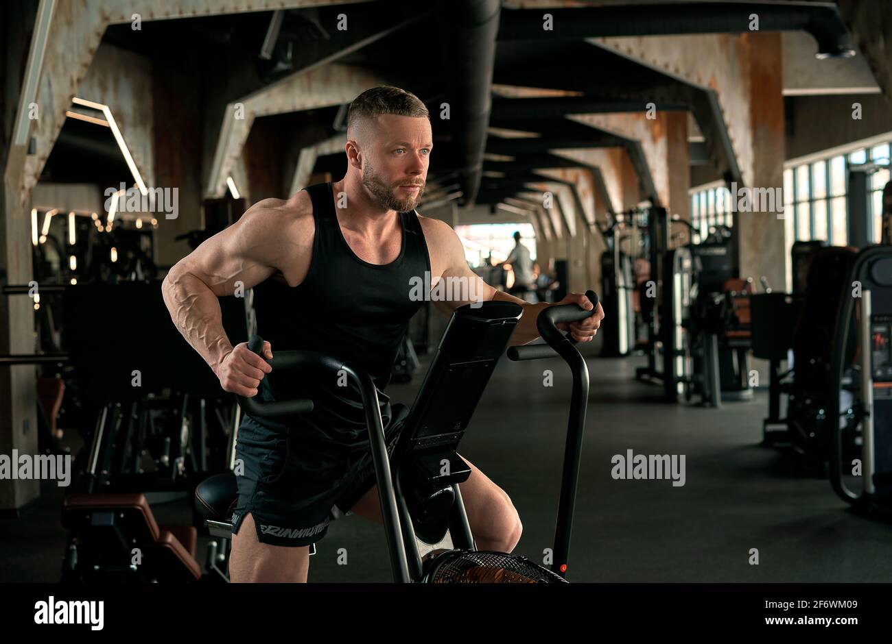 Muscular young man training pecs hi-res stock photography and images ...