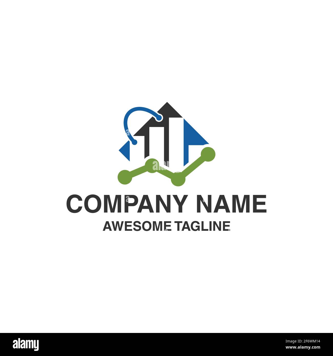 shopping bag financial logo. marketing icon. vector logo template ready ...