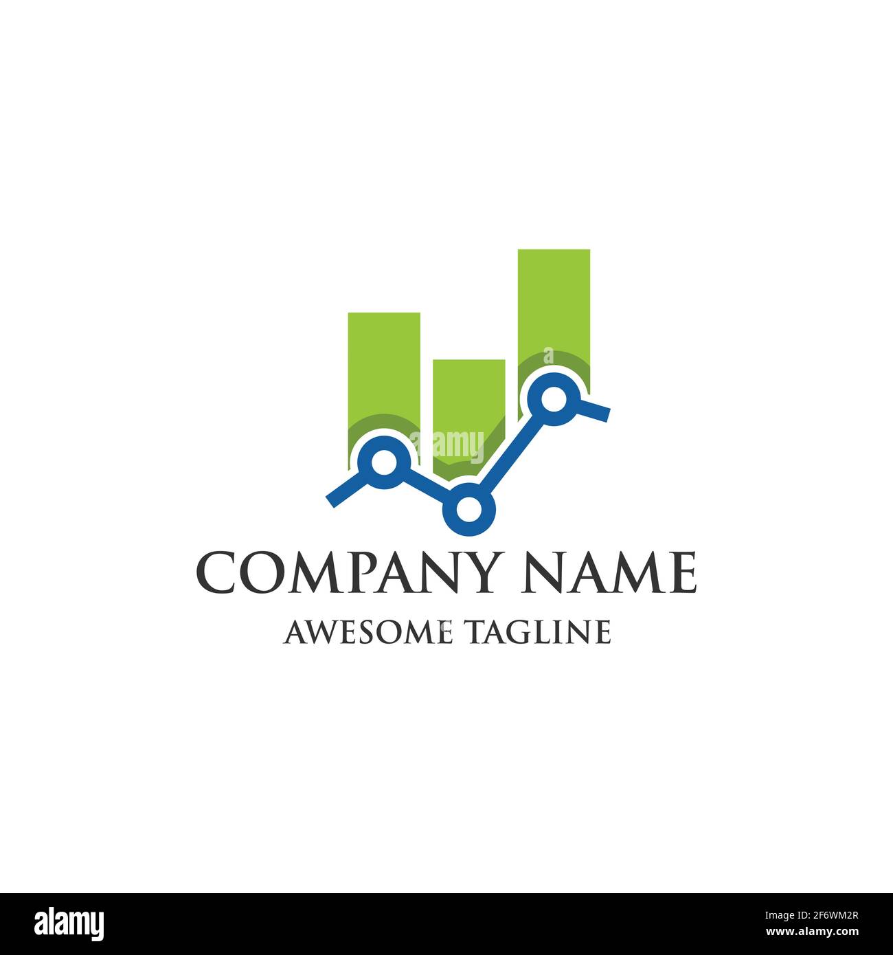 abstract financial market logo. finance bar chart or stock exchange ...