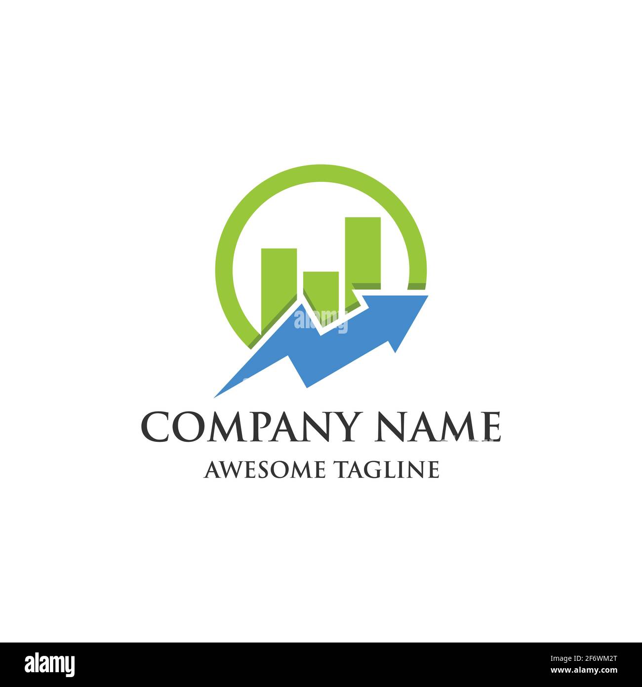 abstract financial market logo. finance bar chart or stock exchange ...