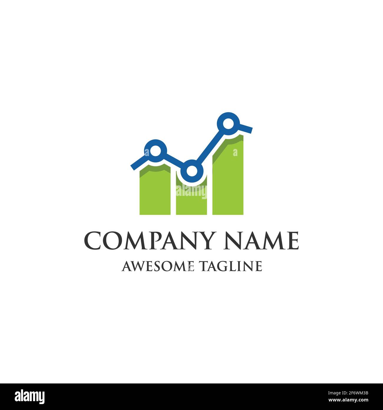 abstract financial market logo. finance bar chart or stock exchange ...